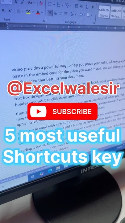 5 most useful shortcuts key #excelwalesir #exceltricks #ytshorts #exceltraining #computertips ...