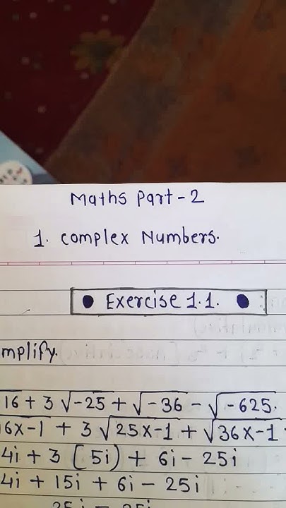 std 11th mathematics part -2, chapter 1. complex numbers, exercise 1.1. questions no. 1to 3 ...