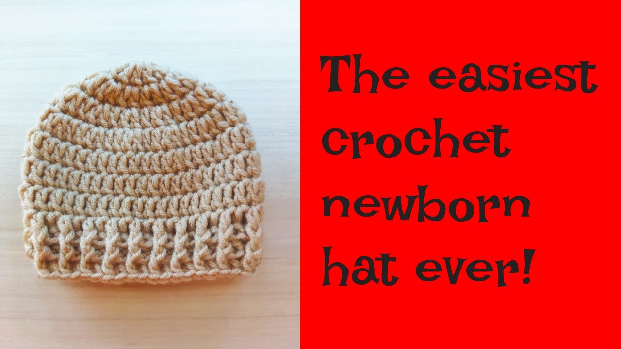 Fastest Crochet Newborn Hat Tutorial! - YouTube