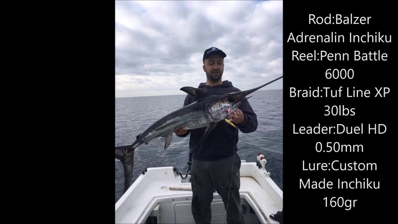 Inchiku Jigging Swordfish - Ξιφιας Με Ιντσικου - YouTube