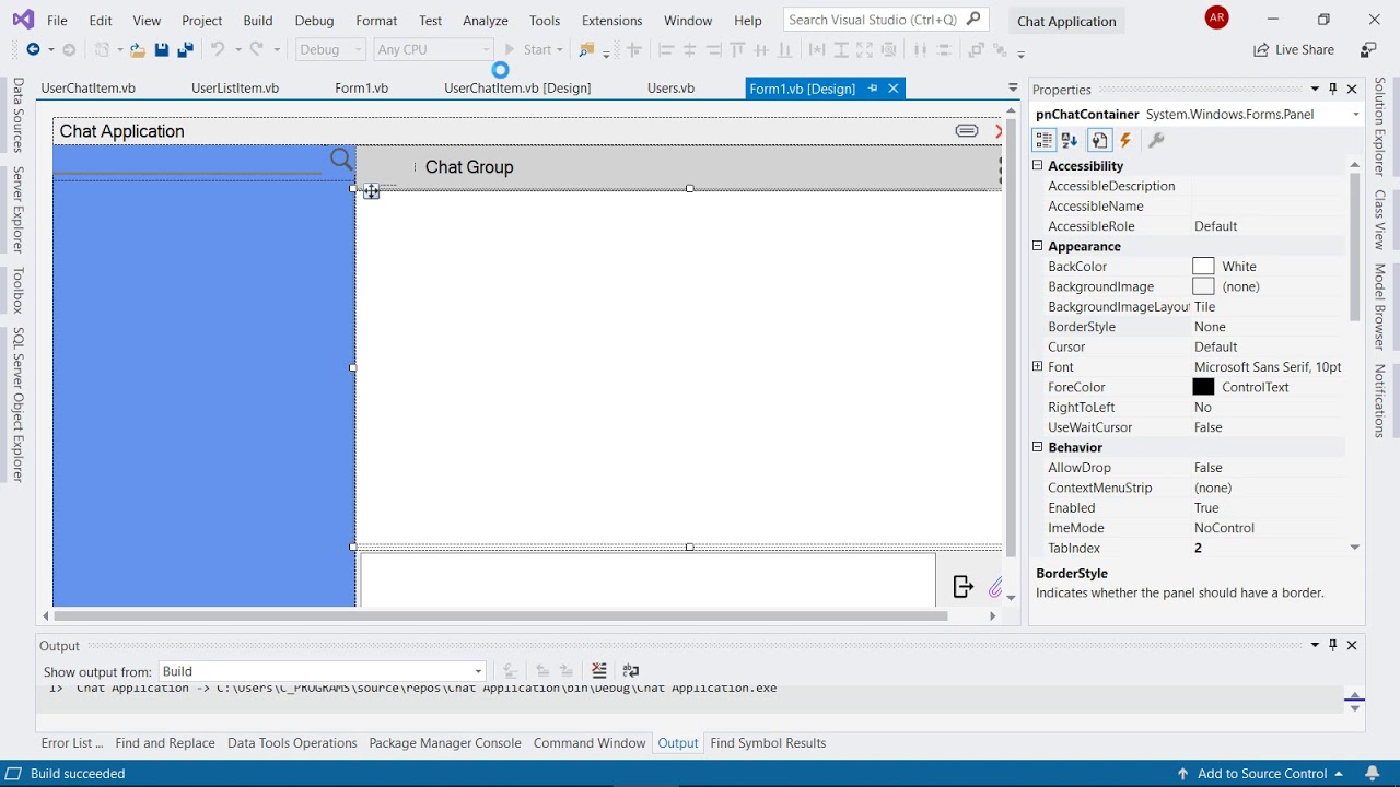 Chat Application GUI in VB.net (ChudiSoft) - YouTube