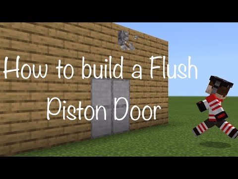 How to build a Flush Piston Door (Jeb door) in Minecraft Bedrock - YouTube