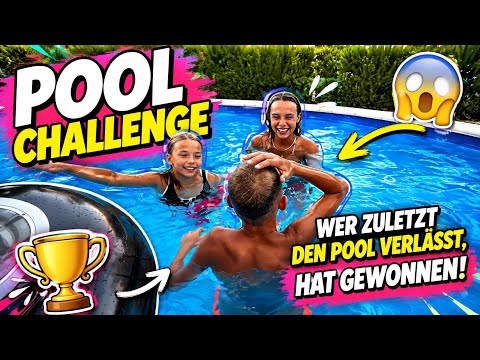Who can stay in the pool the longest? 🙄 l Annamiltina