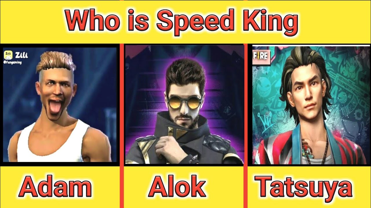 Alok vs Tetsuya vs Adam Speed Test_2023😱 - YouTube