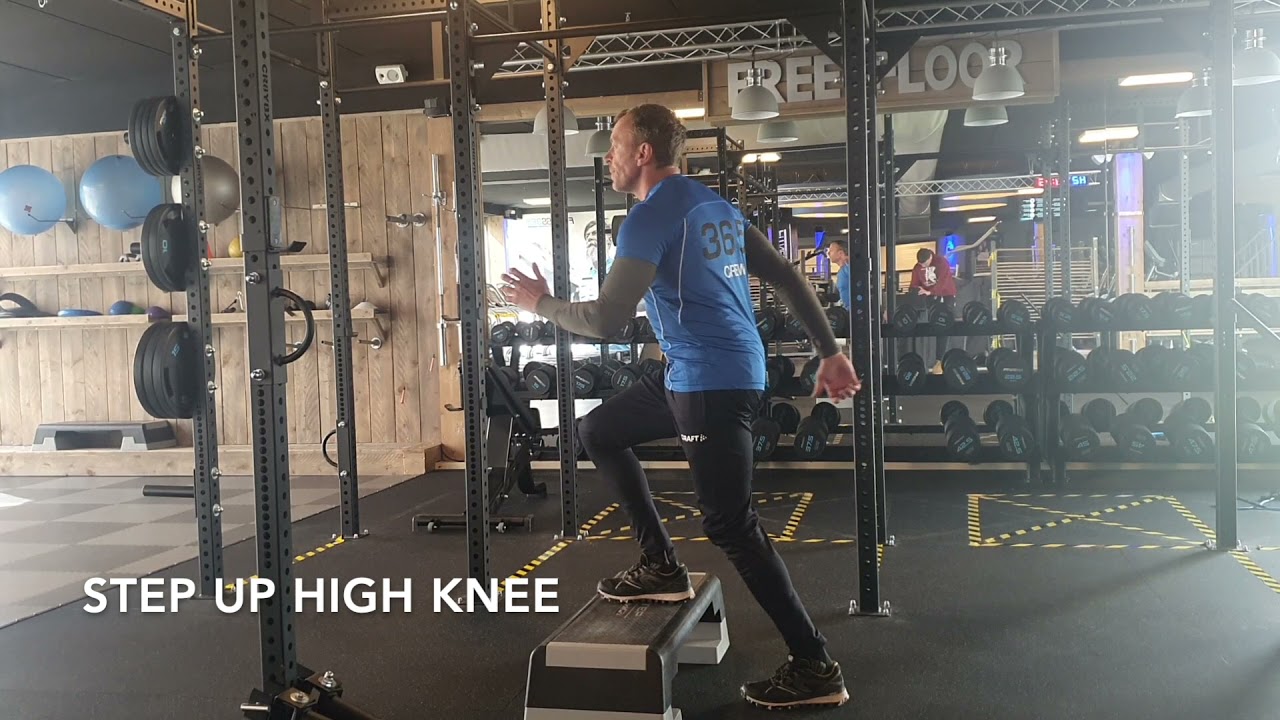 STEP UP HIGH KNEE - FITNESS365 - YouTube