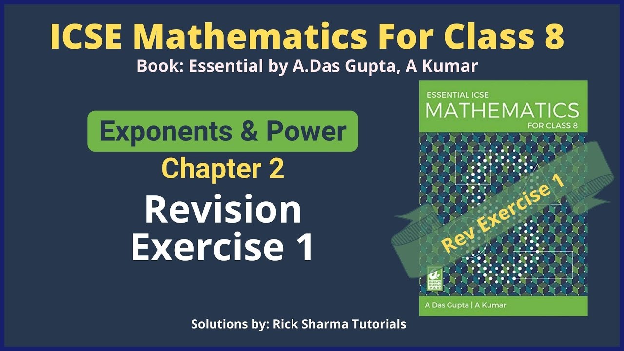 Revision Exercise 1 | Exponents and Powers | Chapter 2 | Solution of ...