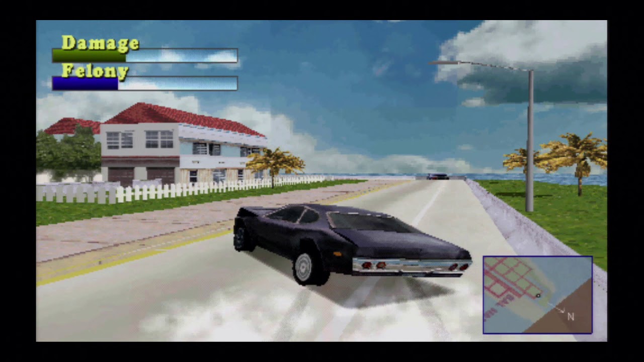 Driver 1 PS1 Take A Ride Miami Day Gameplay - YouTube