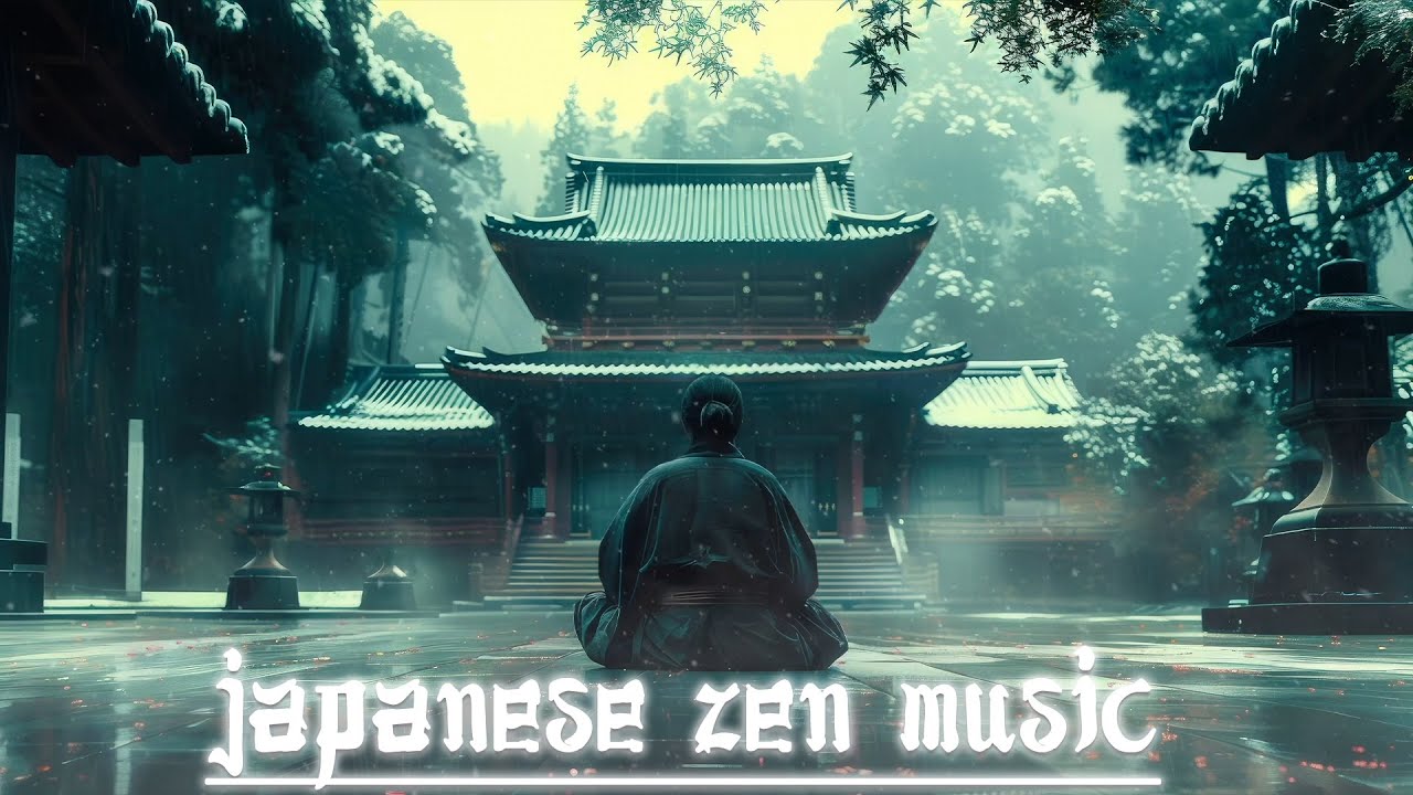 Snowy Day in Zen Garden - Japanese Zen Music For Soothing, Healing ...