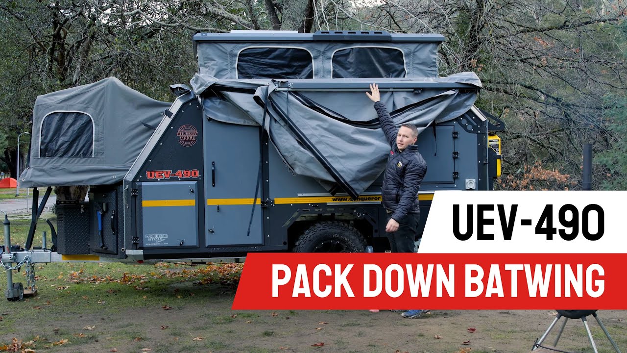 CONQUEROR UEV-490 & UEV-440 | Easy Pack Down Of The Batwing Awning ...
