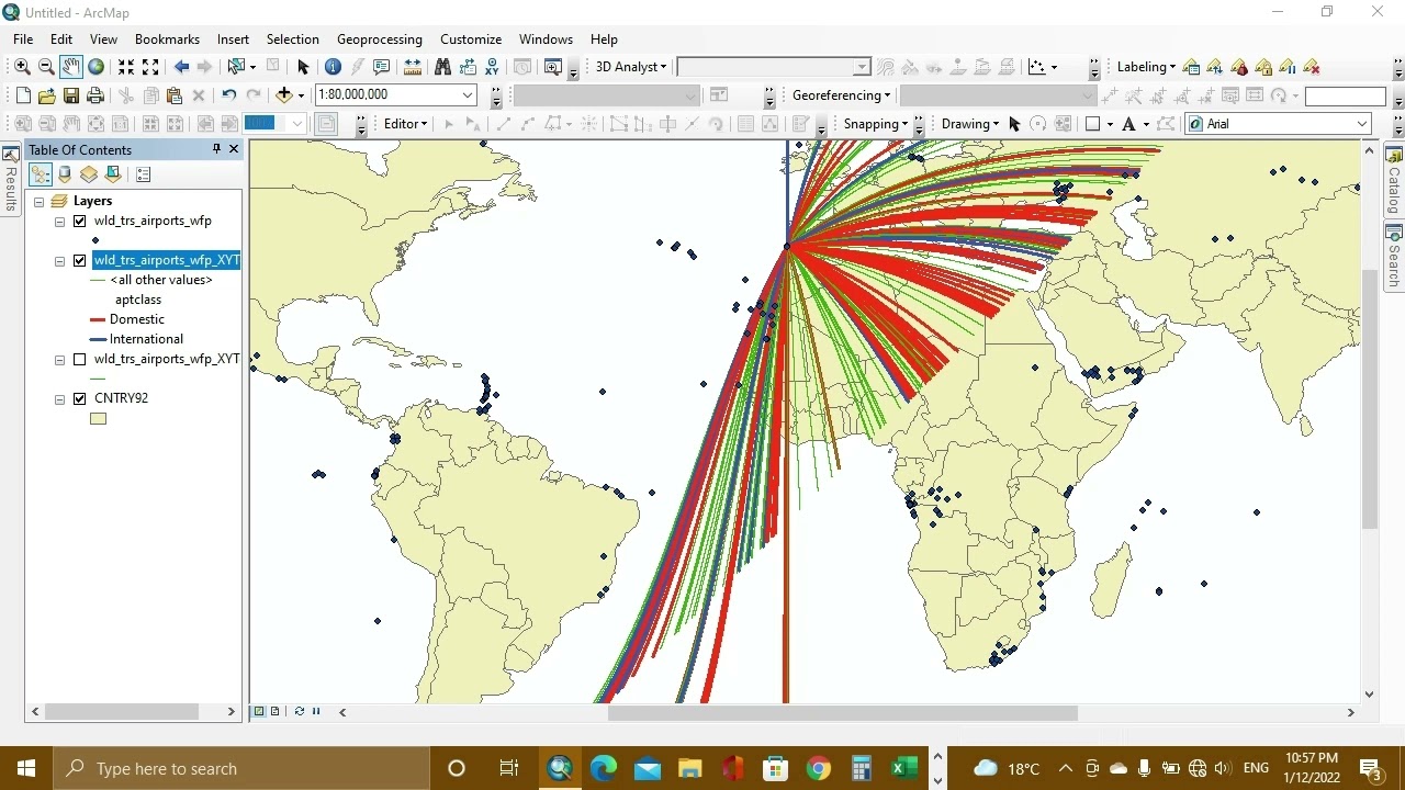 World Air flow Map By ArcMap #ArcGis - YouTube