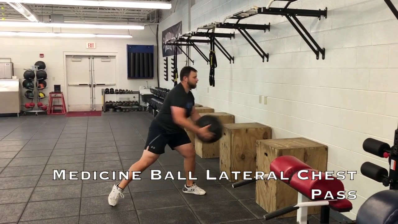 Medicine Ball Lateral Chest Pass - YouTube