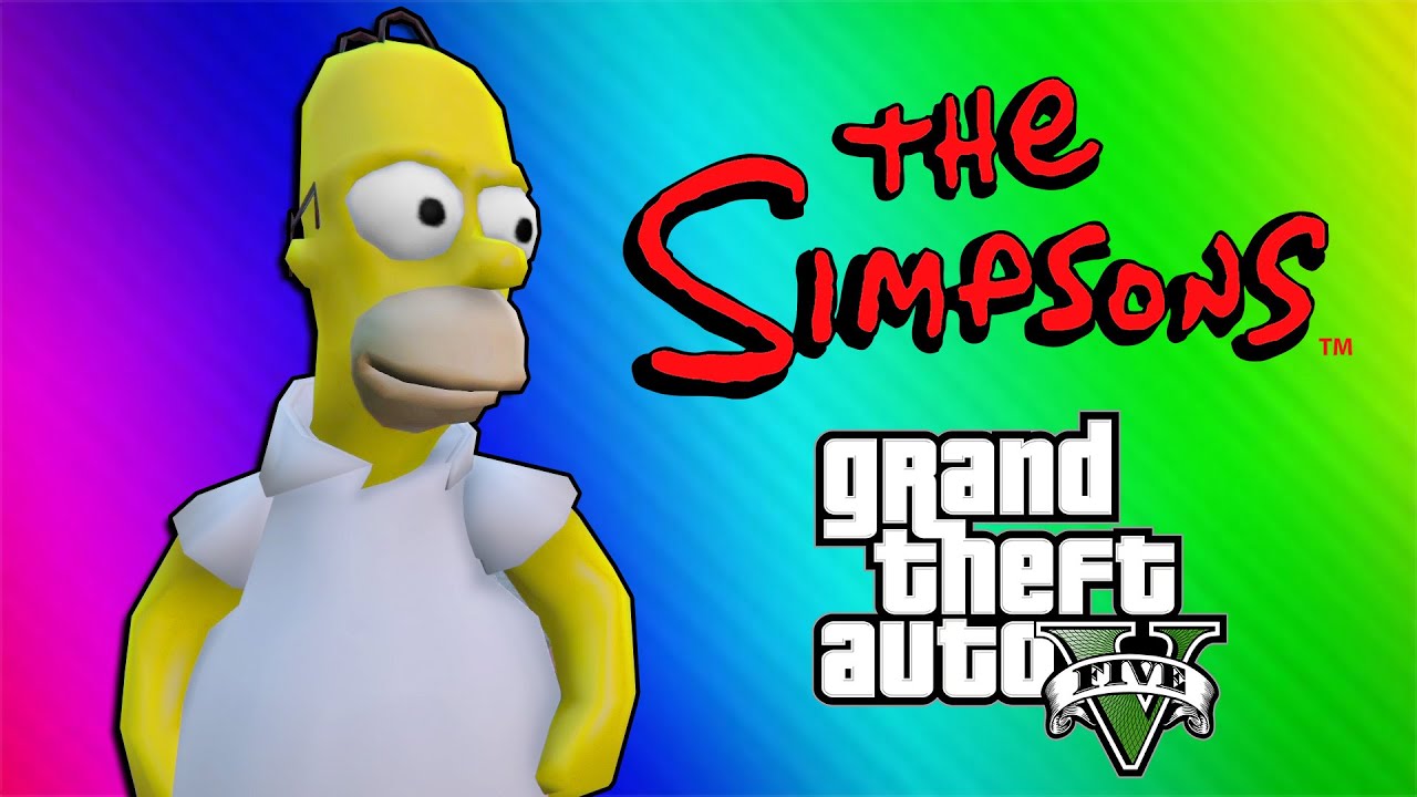 GTA 5 Simpsons Mod (Sandbox Funny Moments) - YouTube