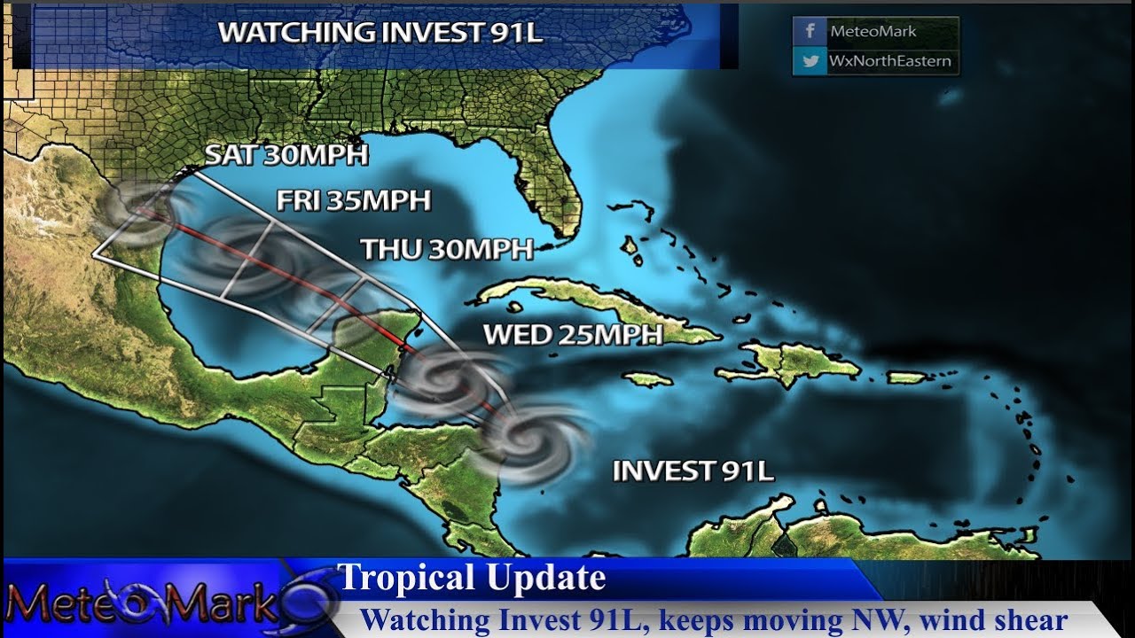 Invest 91L Tropical Update, Severe Thunderstorms Wednesday , Jun 12 ...