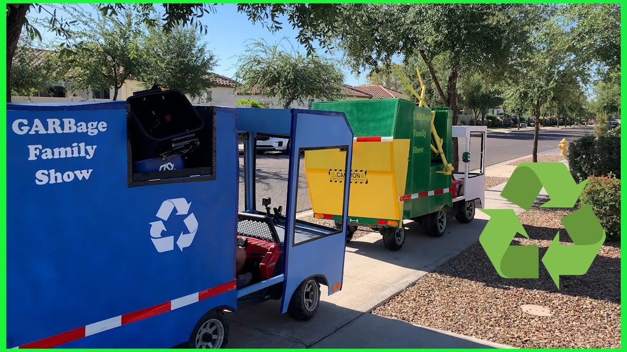Kids Use Toy Garbage Trucks To Recycle On National Recycling Day 2023 ...