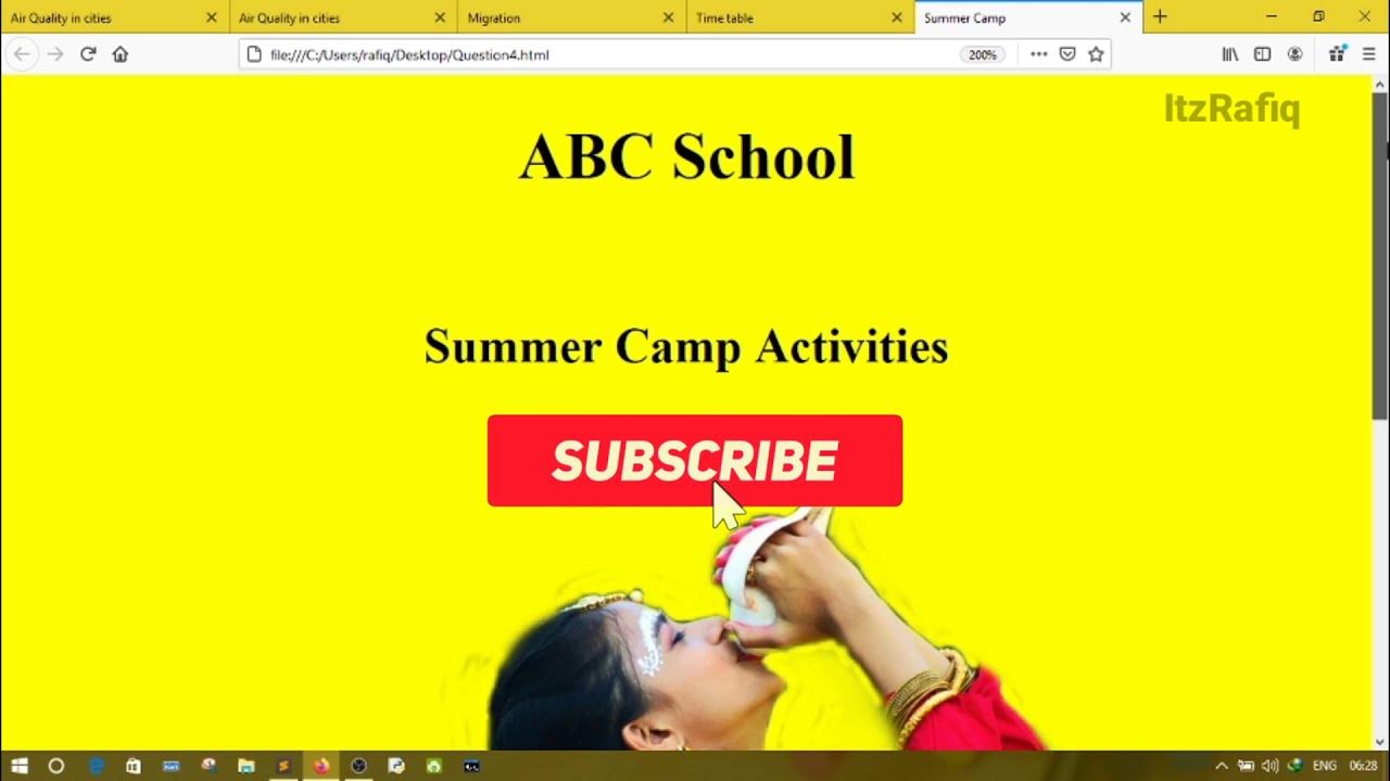 Inserting Images and creating Tables in HTML5 - In the Lab solutions - YouTube