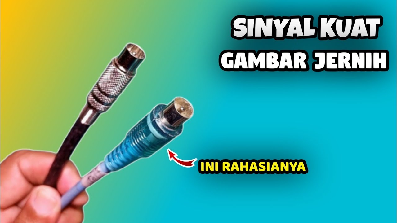 Cara pasang kabel antena TV ke Jack TV biar sinyal kuat - YouTube
