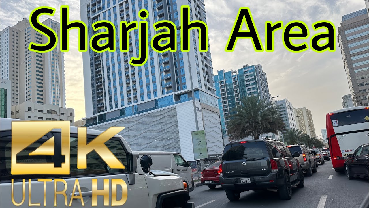 Sharjah Area || Ajman - Sharjah Border || 4K || 🇦🇪 || 29 April 2024 ...