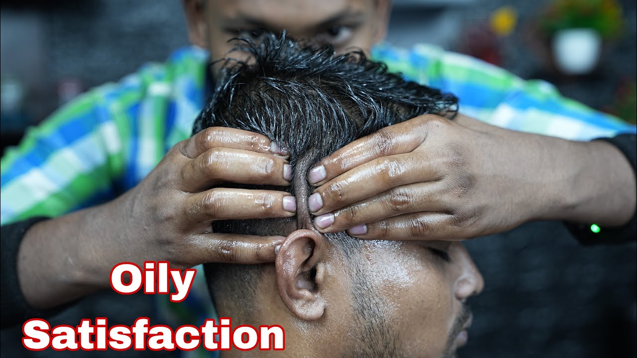 Heavy Oily Head Scratching Satisfying ASMR Head Massage | Scratching ...