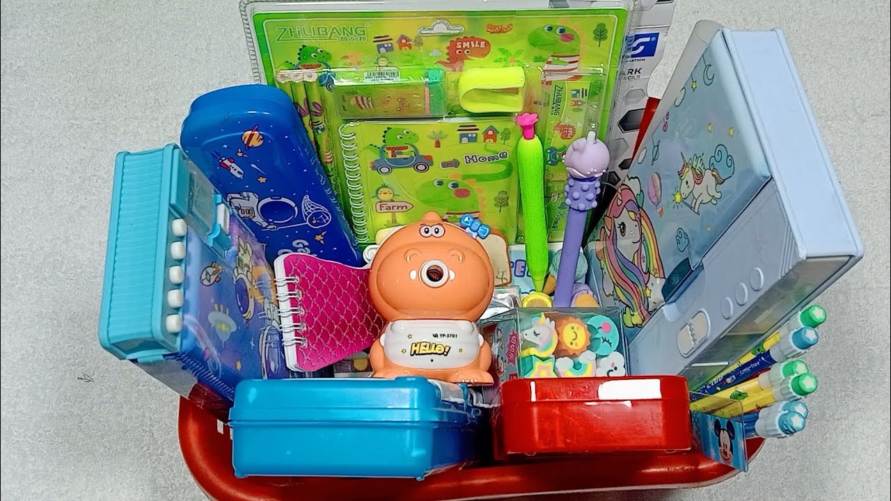 Unicorn big button pencil box, Pencil Box with White board, Green ...