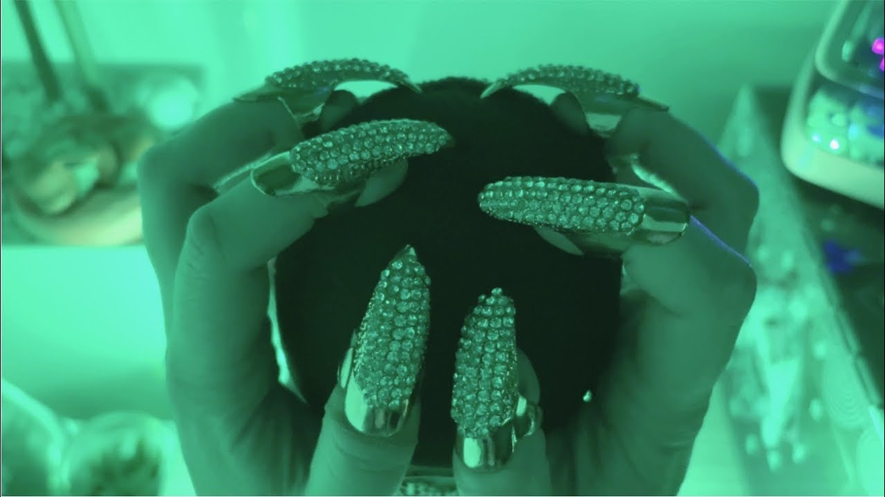 ASMR INTENSE SCALP MASSAGE FOR DEEP TINGLES [Fake Nails, Scratching ...