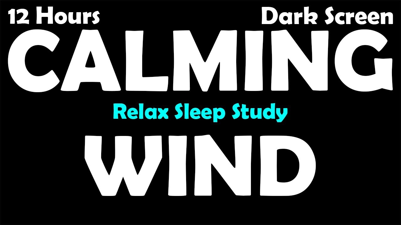 Calming Wind Sounds for Sleeping Relaxing Studying | BLACK SCREEN ...