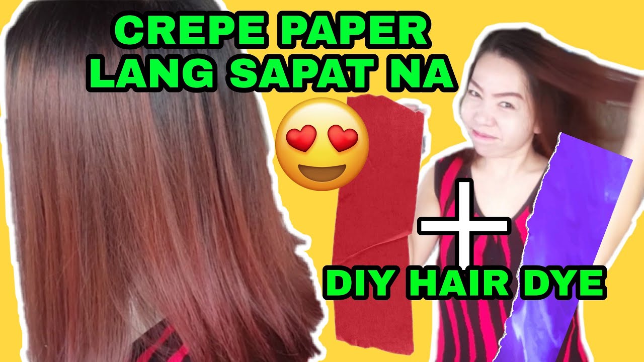 HOW TO COLOR YOUR HAIR USING CREPE PAPER PART II THE RESULT OF VIOLET ...