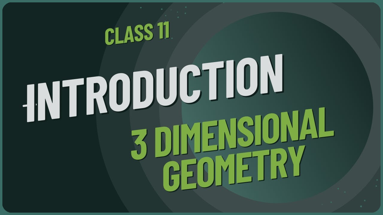 Class 11 3 D Introduction Anil Sir Unique Tutorials - YouTube