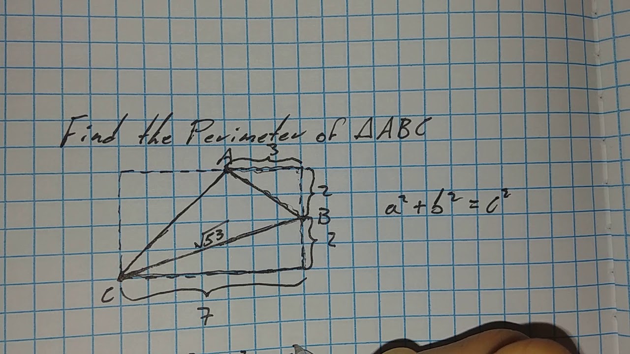 Finding the perimeter of a triangle (box method) - YouTube
