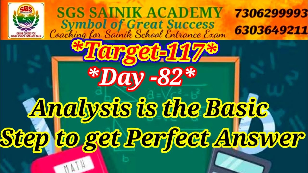 *Target-117**Day-82*Day -82 Analysis is the Basic Step to get Perfect ...