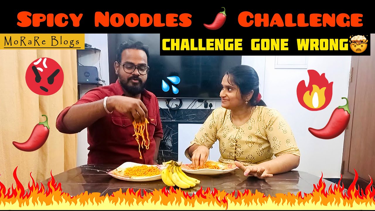 EXTREME SPICY NOODLES CHALLENGE 🌶🌶 | Husband Wife Spicy Noodles ...