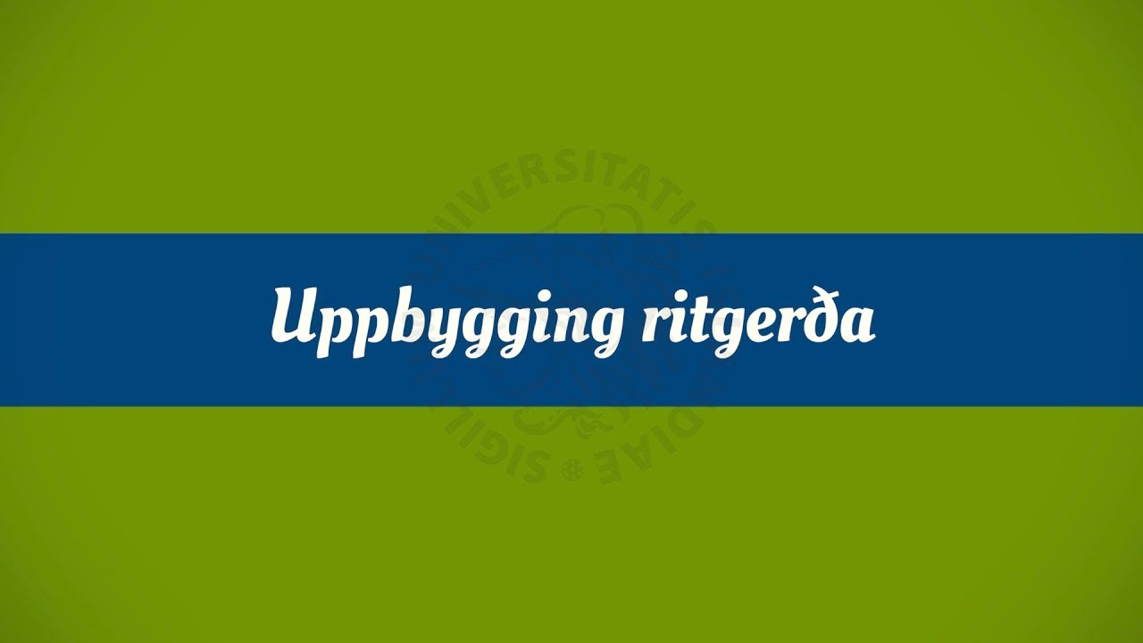Uppbygging ritgerða - YouTube