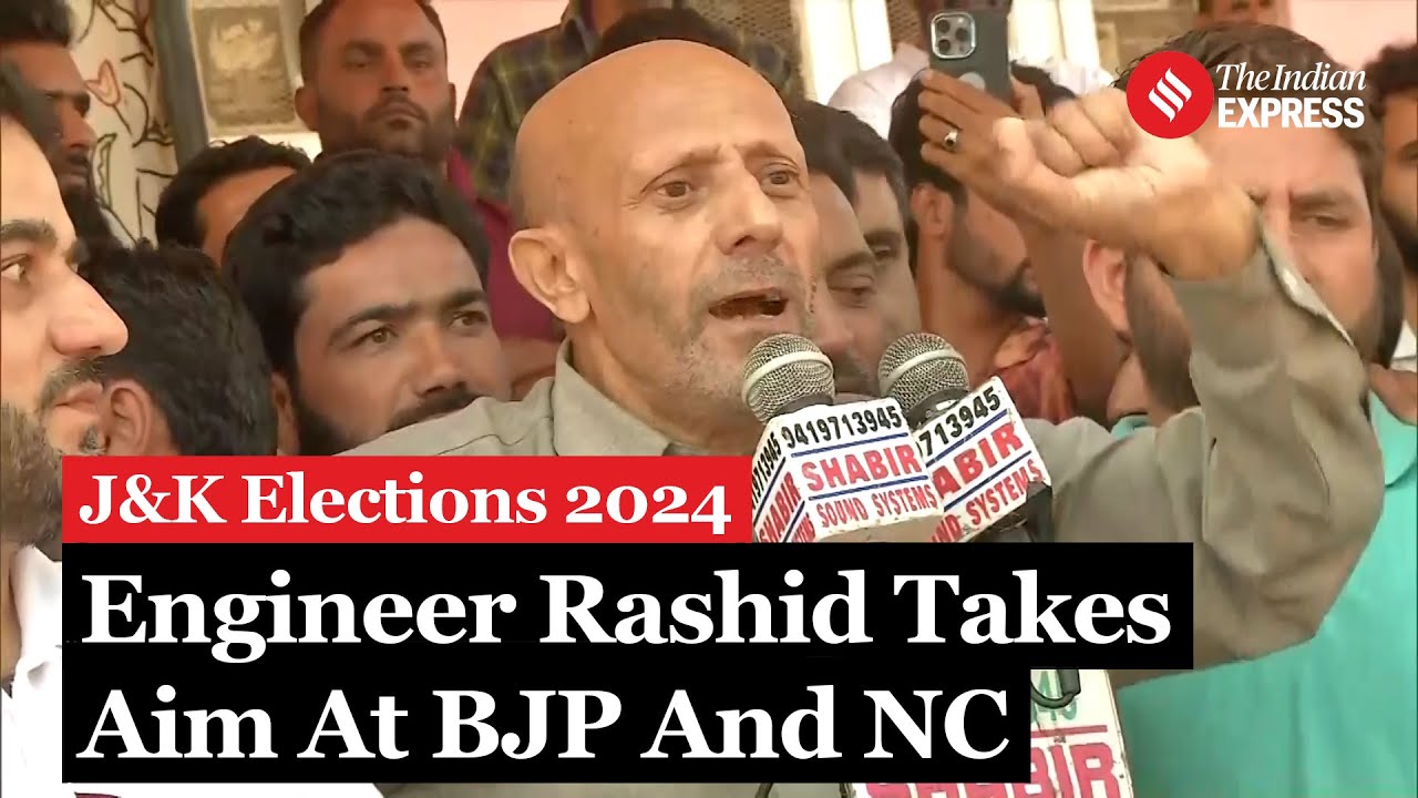 Live I Engineer Rashid Targets BJP and NC at Kashmir Rally I J&K Polls ...