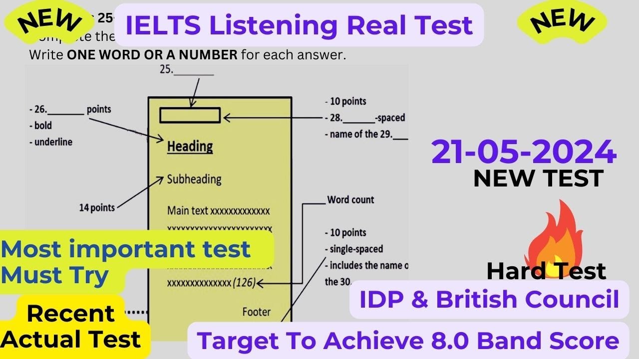 IELTS Listening Practice with Recent Actual IELTS Exam with Answers ...