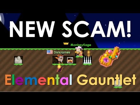 Growtopia | NEW SCAM WITH ELEMENTAL GAUNTLET!? - YouTube