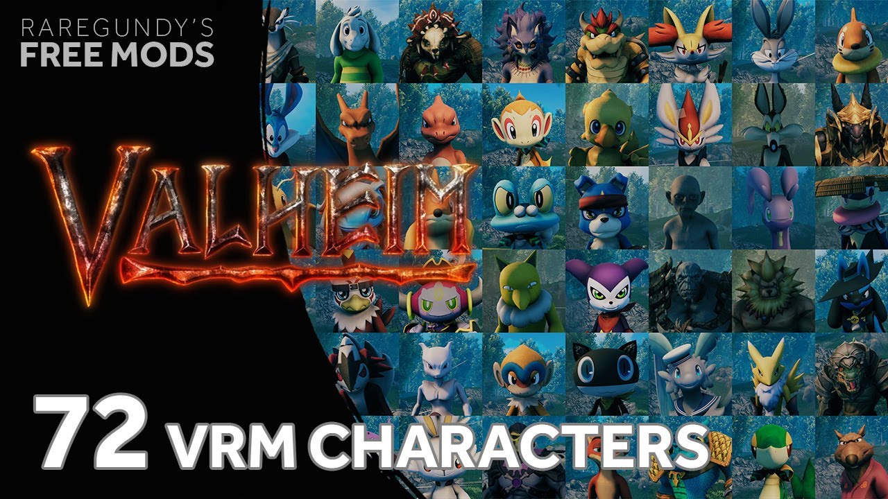Valheim Mod - 72 Playable VRM Characters - YouTube