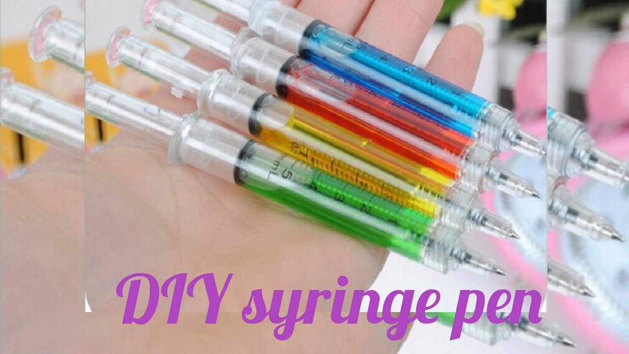 DIY syringe pen / Back to school craft / Best out of waste - YouTube