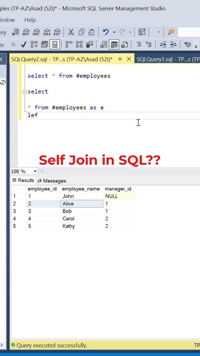 Sql How To Join A Table To Itself Selfjoin Datascience Programming Coding Sqltutorial 5427