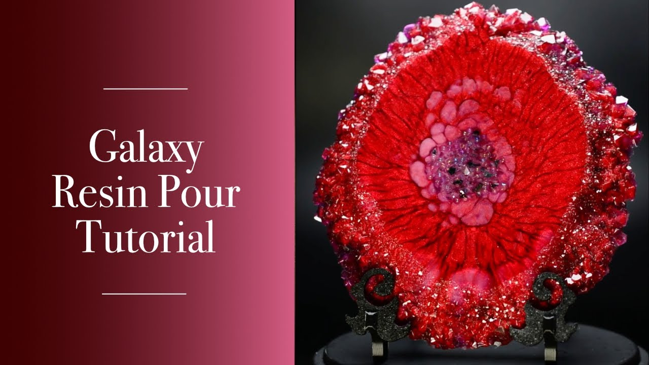 #40 - Galaxy Pour Resin Tutorial in our Crystal Edge A Mold | Crystal ...