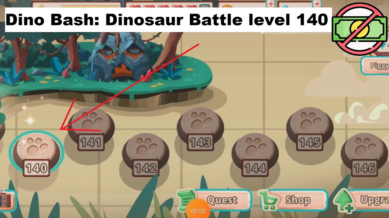 Dino Bash: Dinosaur Battle level 140 [without MONEY] - YouTube