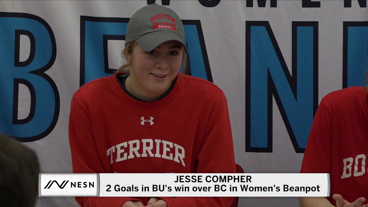 Jesse Compher's Two Goals Propel BU Past BC In Women's Beanpot - YouTube