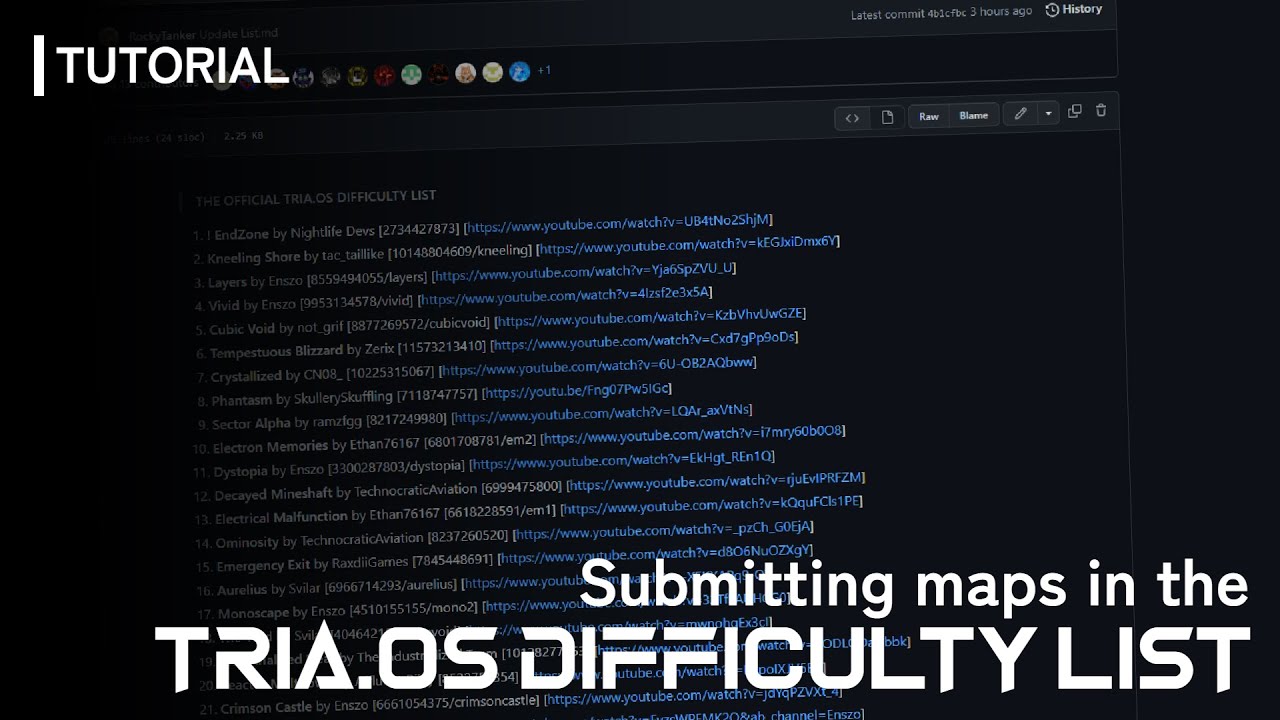 The OFFICIAL TRIA.os Difficulty List: How to submit maps! - YouTube