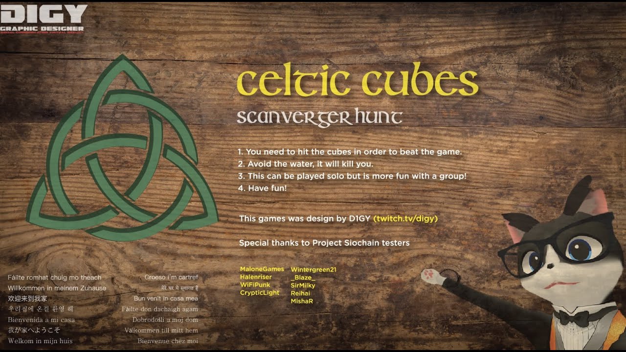 Celtic Cubes 1.2 VRCHAT Scavenger Hunt World - YouTube