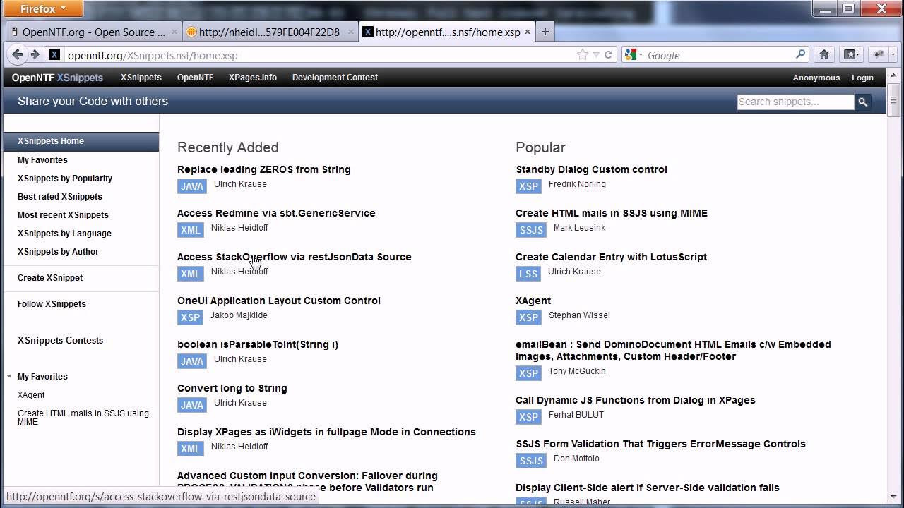OpenNTF Project: xInvolve Custom Control - YouTube