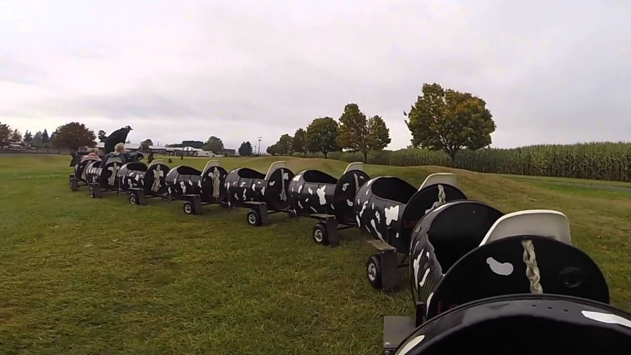 Ride the Lone Pine Farms Cow Train! (Full Ride, Back Seat POV) - YouTube