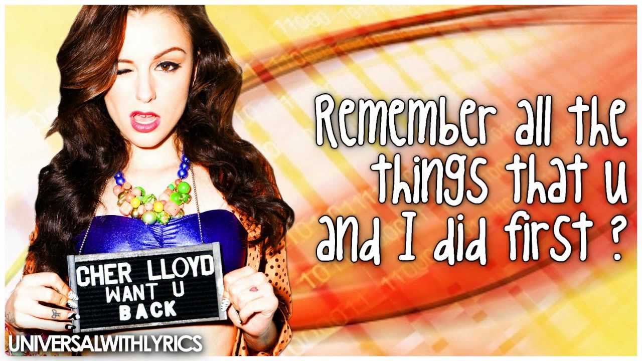 Cher Lloyd - Want U Back (Lyrics Video) - YouTube