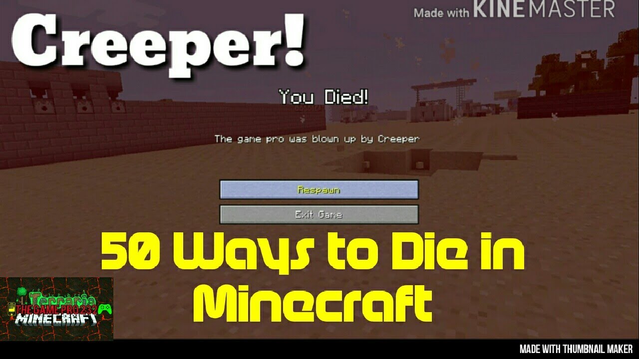 50 Ways to Die in Minecraft! - YouTube