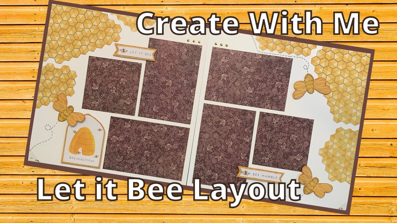 Play to Create with Me ~ Let it Bee Layout featuring Watercolor Garden ...