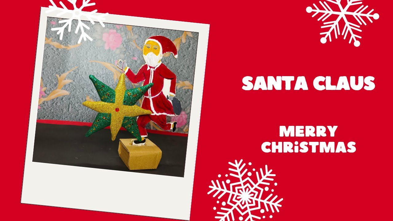 Santa Claus making with cardboard | How to make Santa Claus | Simple ...
