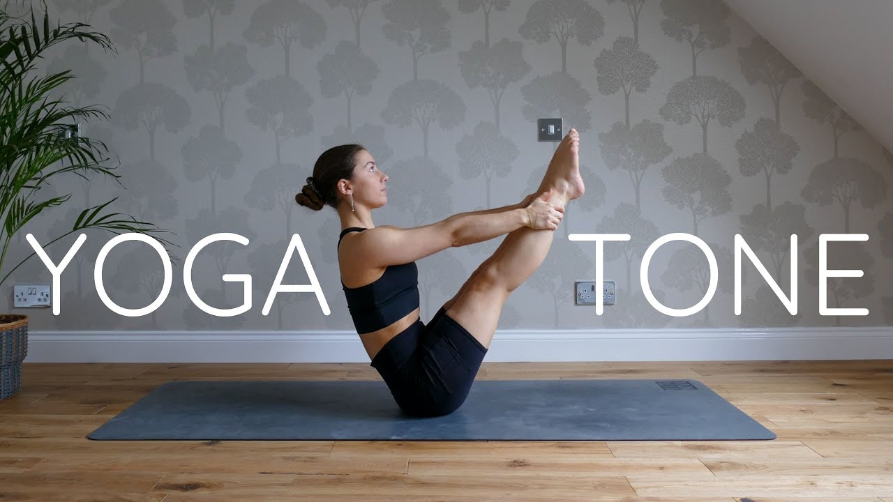 25 MIN FULL BODY WORKOUT // Stretch & Tone Yoga Flow - YouTube