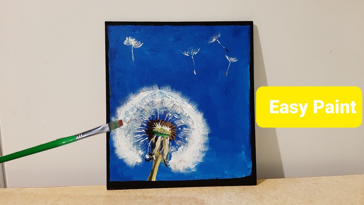 How to paint a dandelion - Acrylic Paint 🎨 - YouTube